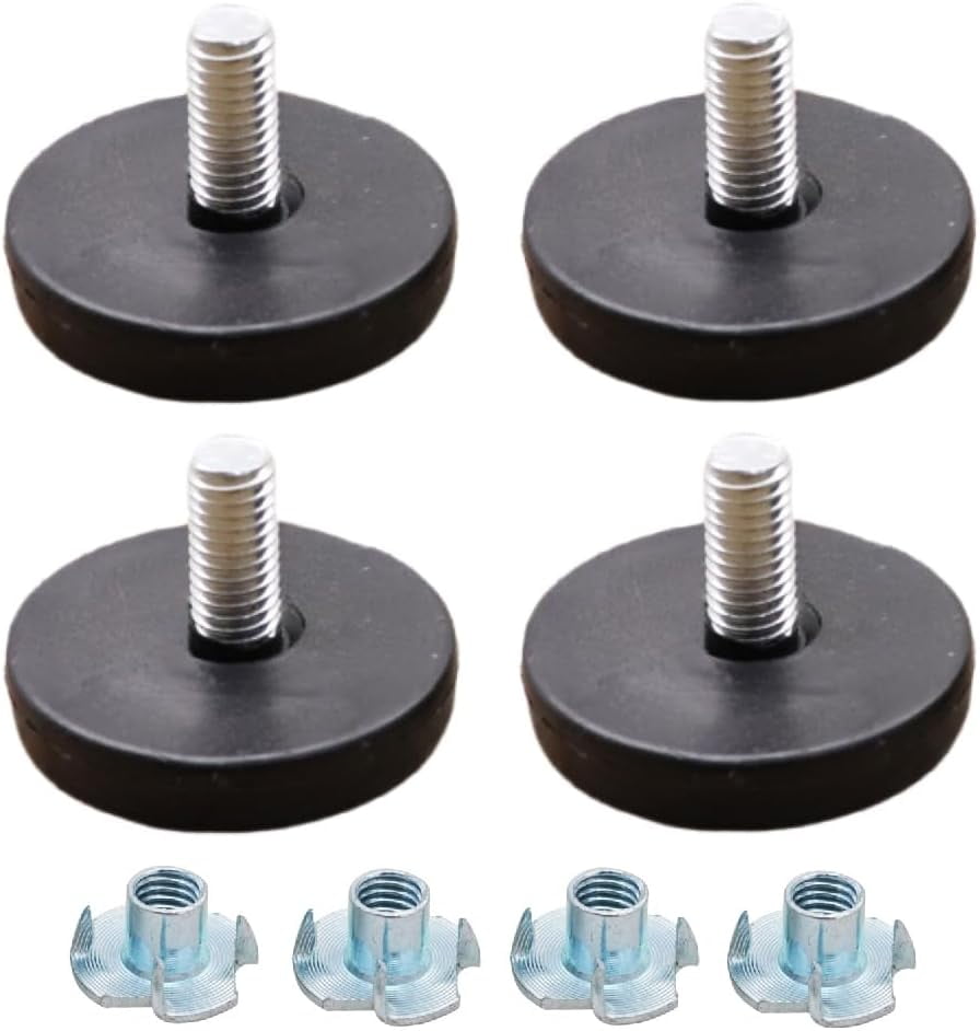 0.3inch Threaded Table/Chair/Furniture Feet Levelers Screw in Threaded ...
