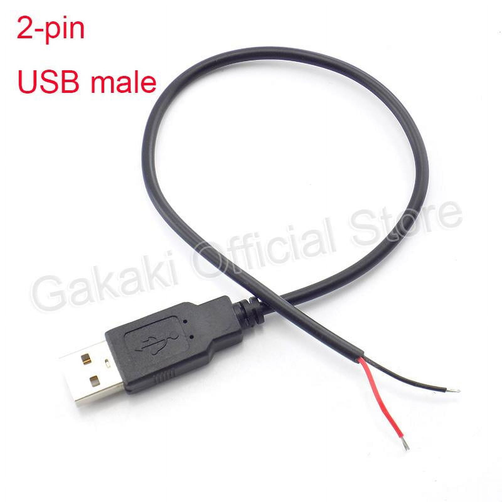 0.3m/1m/2m 5V USB Power Supply Cable 2 Pin USB 2.0 A Female male 4 pin ...