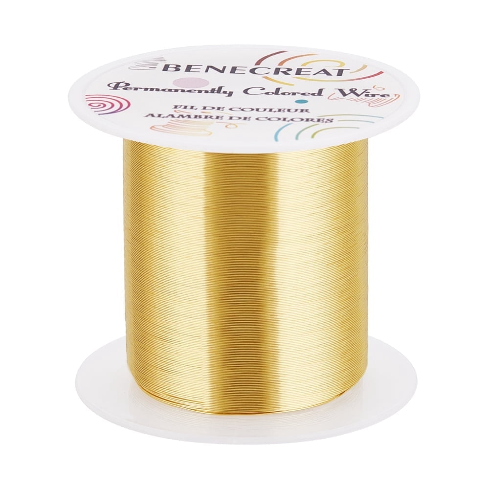 0.3mm 150M Jewelry Beading Wire Light Gold Tarnish Resistant Copper ...