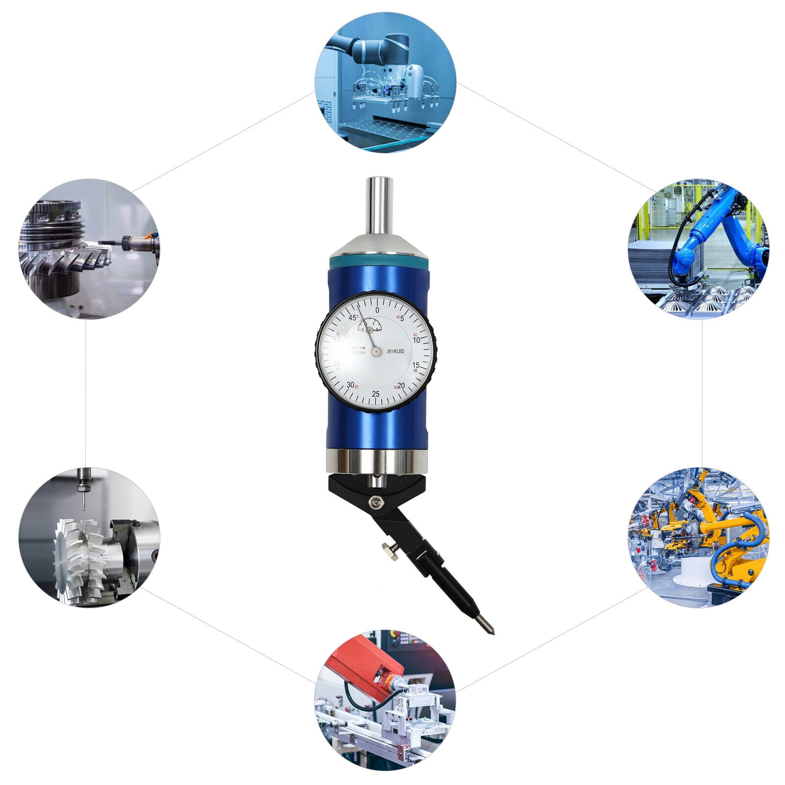 0-3mm Centering Indicator Gauge Finder Milling Machine Tool Coaxial ...