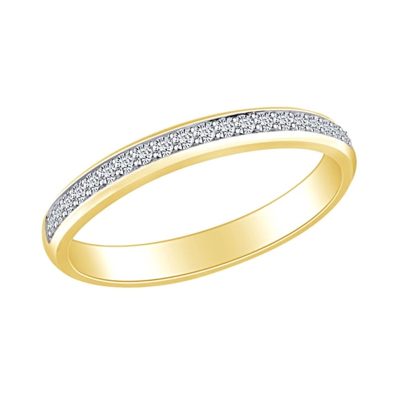 AFFY 0.4 Carat (Ctw) Round Shape White Natural Diamond Anniversary ...