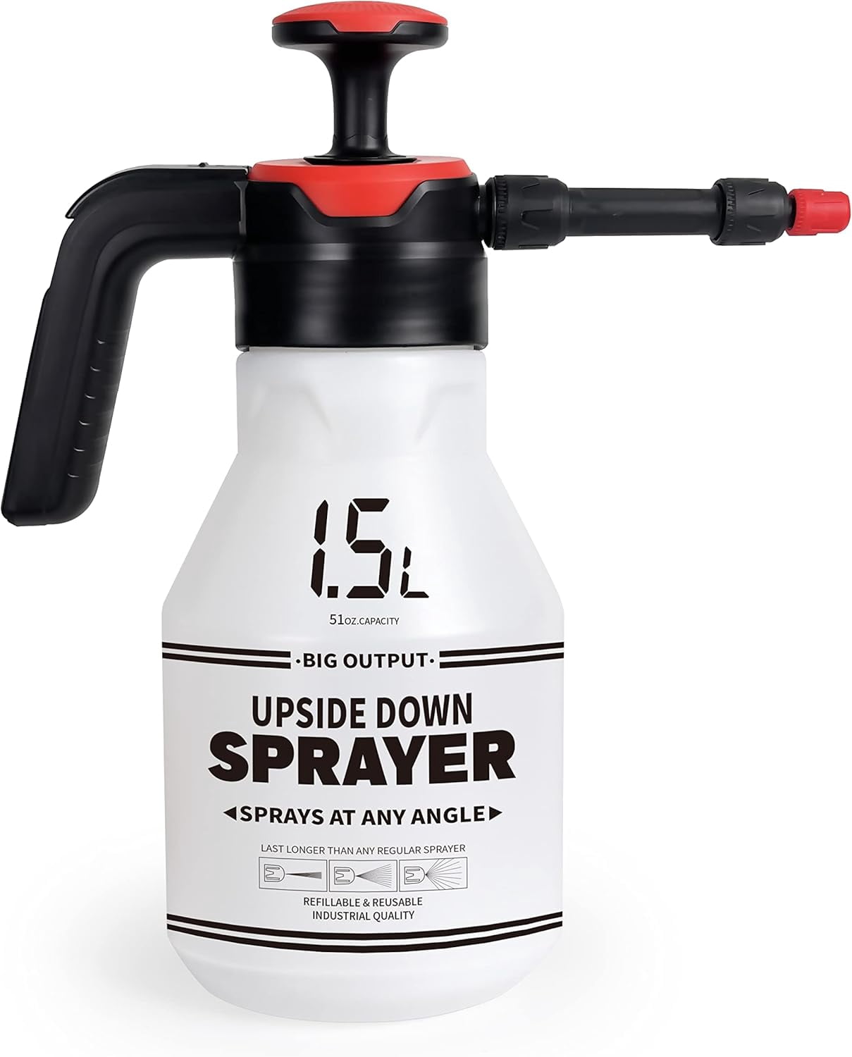 0.4 Gallon Garden Pump Sprayer, 1.5L Portable Hand Pump Pressure Water ...