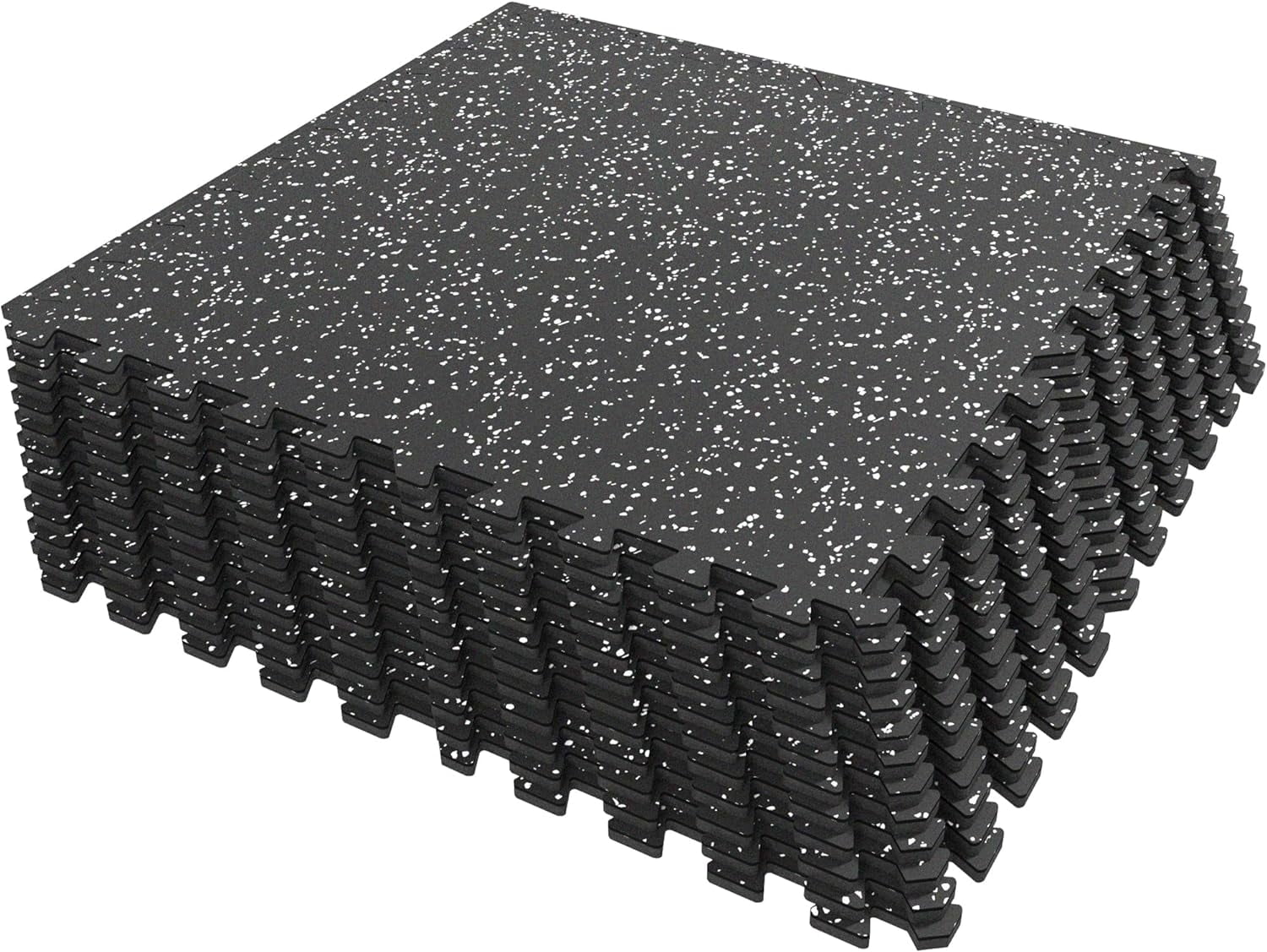 0.4'' Thick 12 Pcs 48 Sq Ft Rubber Top Exercise Equipment Mats, High ...