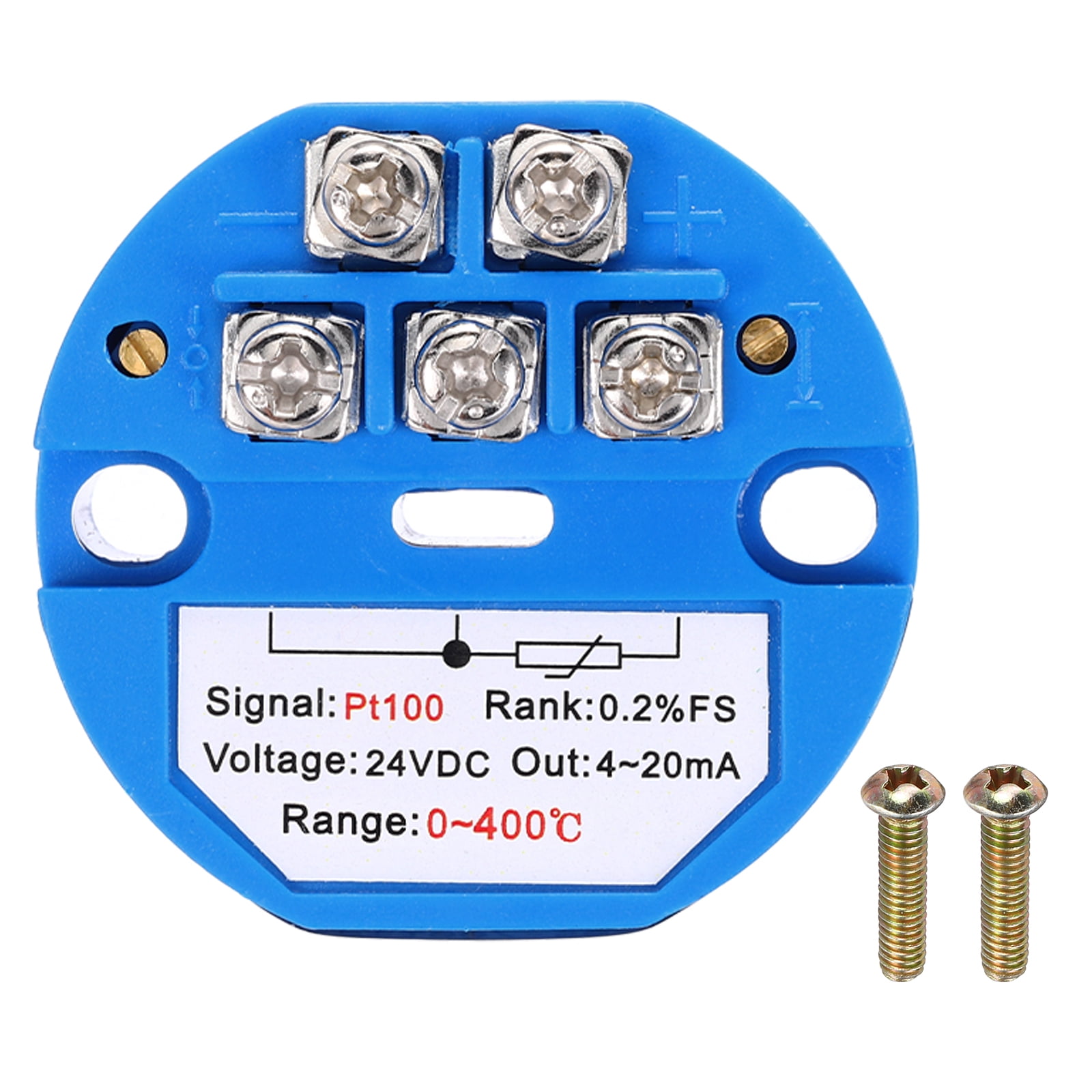 0-400C RTD PT100 Temperature Sensor Transmitter Module 4-20MA DC24V Temperature Amplifier for ...