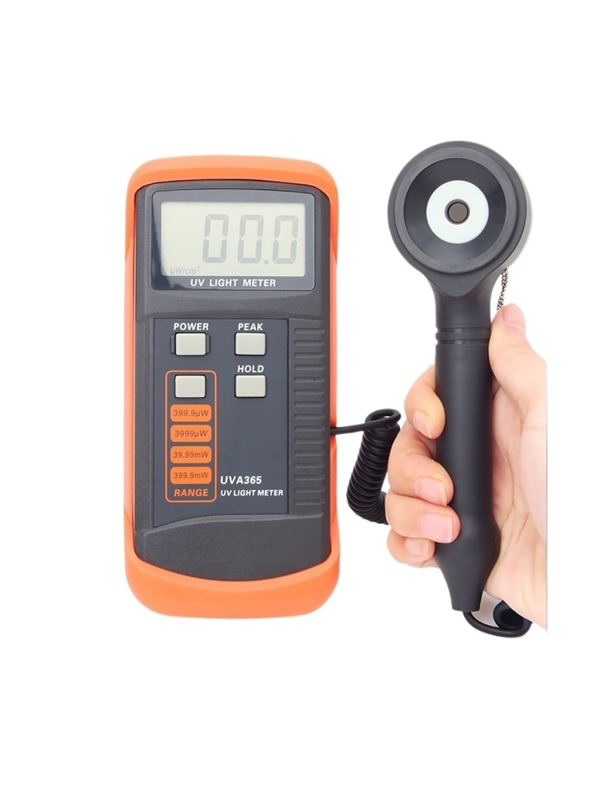 0~400m W/cm UV Light Meter UVA&UVB UV Sensor Light Correction Filter Ultraviolet Radiation ...