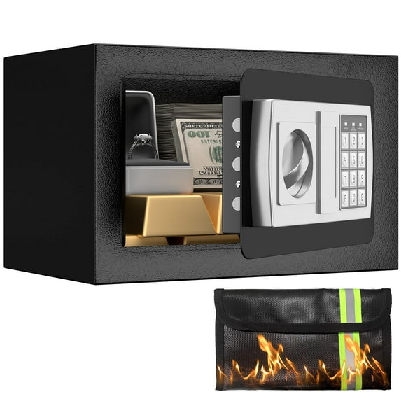 0.43 Cu Personal Safety Box, Small Fireproof Safes for Home with ...