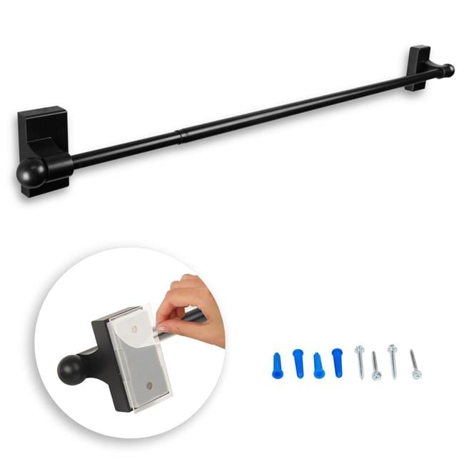 0.4375 in. Self-Adhesive or Wall Mounted Rod for 9 to 16 in. Windows ...