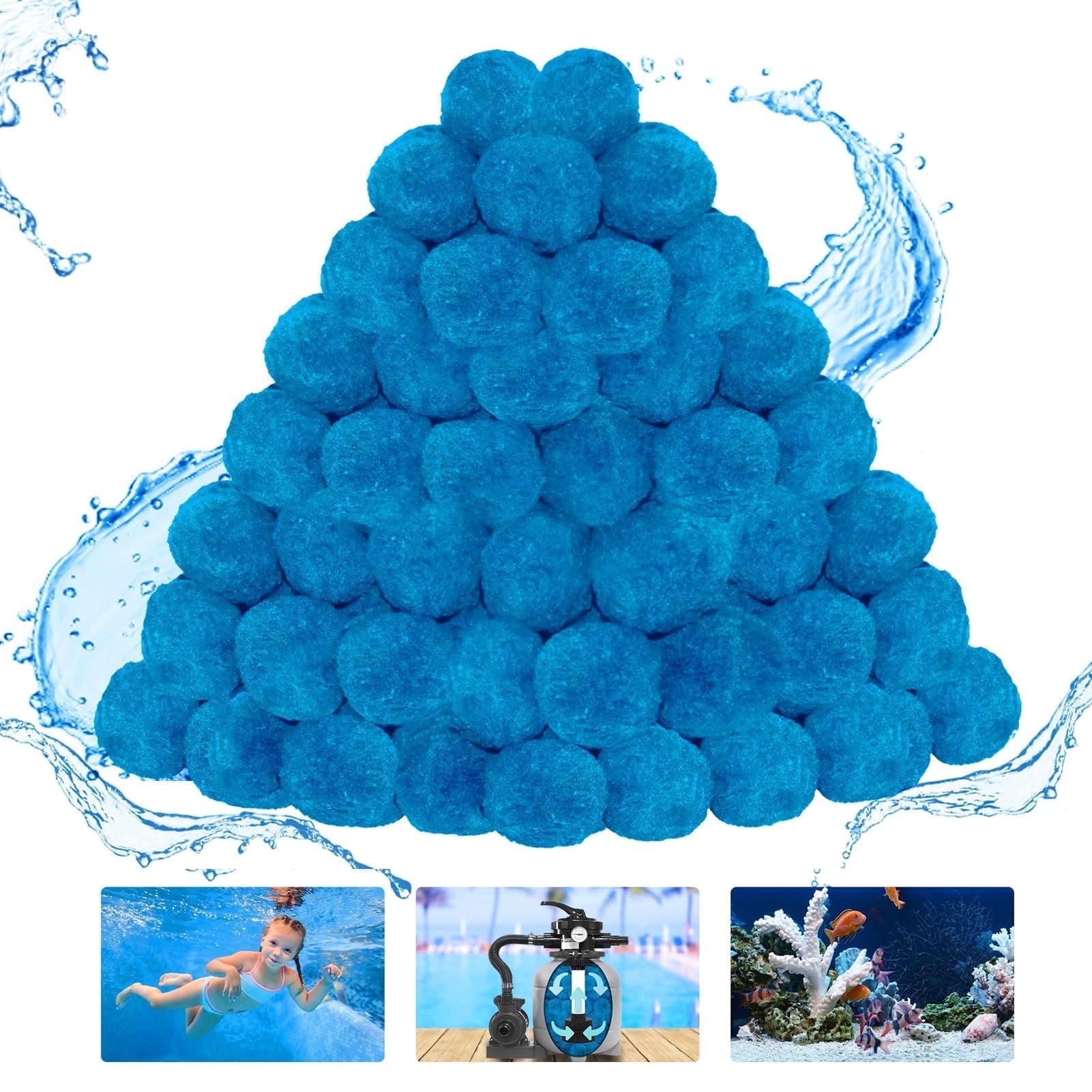 0.44 lbs Pool Filter Ball for Sand Filter Pump for Above Ground Pool ...