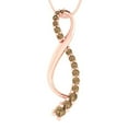 0.465 cctw Simulated Champagne Diamond Rose Gold Plated Pendant with 18 ...