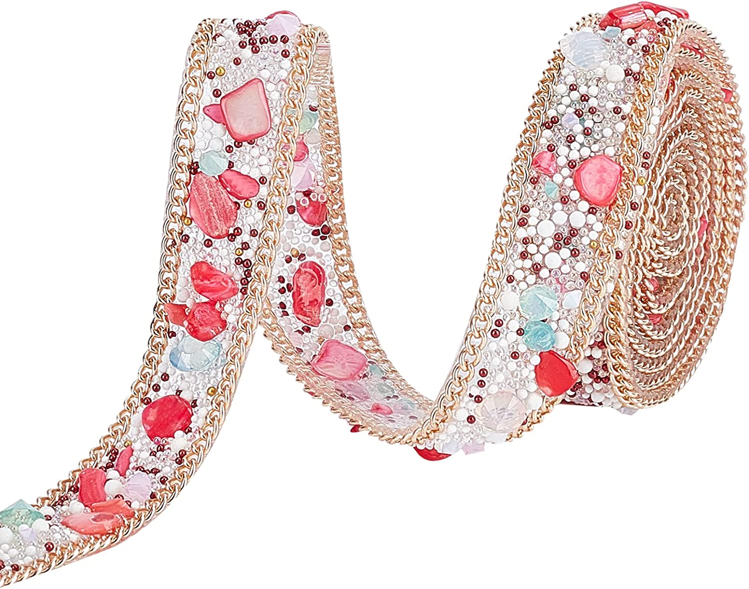 0.47Inch Crystal Rhinestone Trim 12mm Artificial Hotfix Ribbon Gem ...