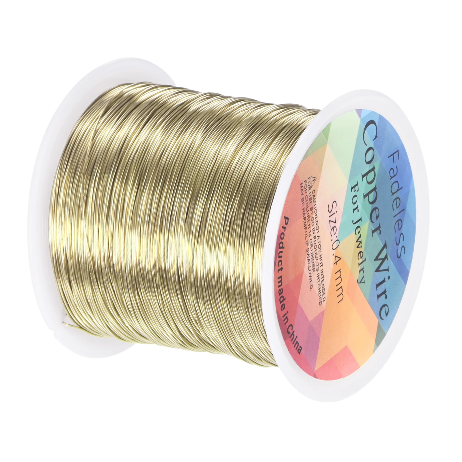 0.4mm Jewelry Wire, 26 Gauge 328FT Craft Wire Copper Beading Wire for ...