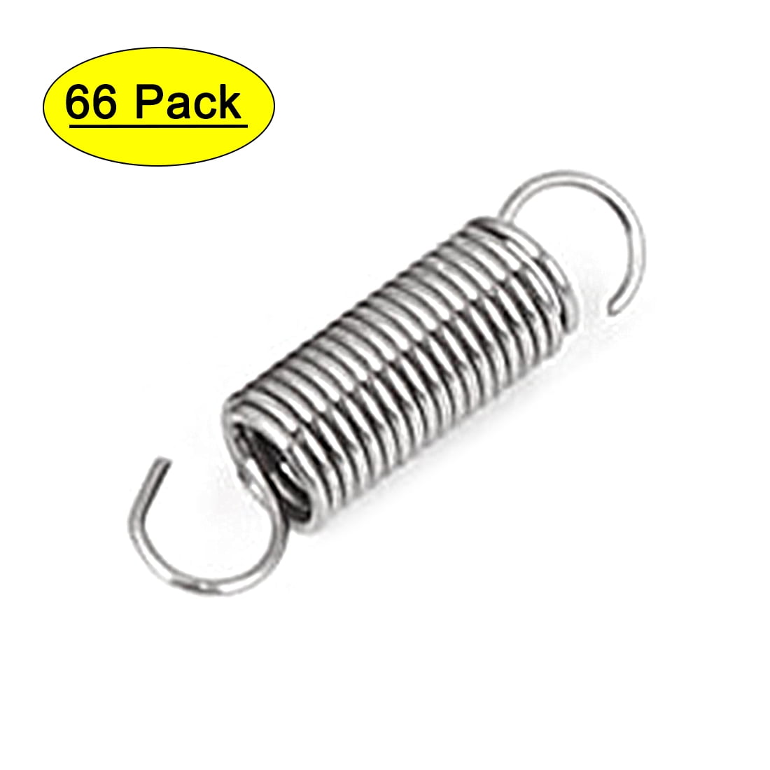 0.4mmx3x12mm 304 Stainless Steel Dual Hook Small Tension Spring 66pcs ...
