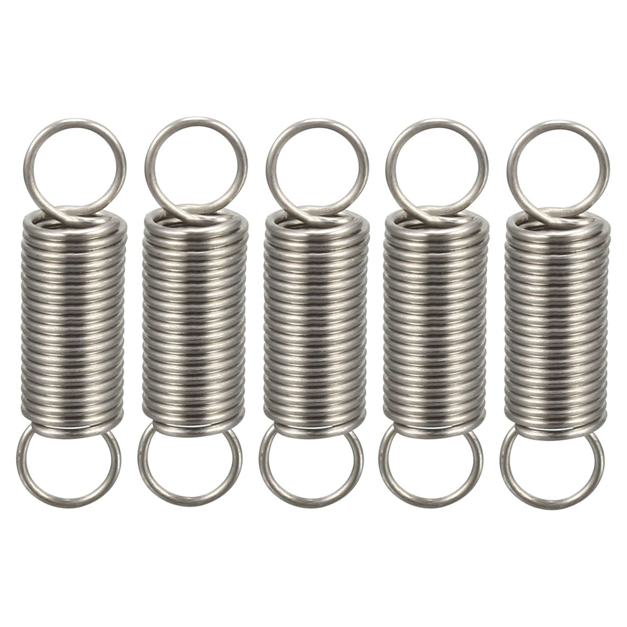 0.4x4x15mm Stainless Steel Small Dual Hook Tension Spring, 5pcs ...