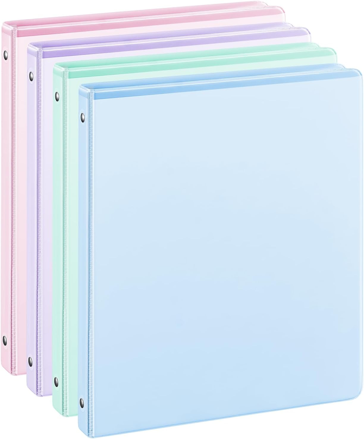 0.5'' 3-Ring-Binder with Pockets, 100 Sheets Capacity, 1/2 inch Binders ...