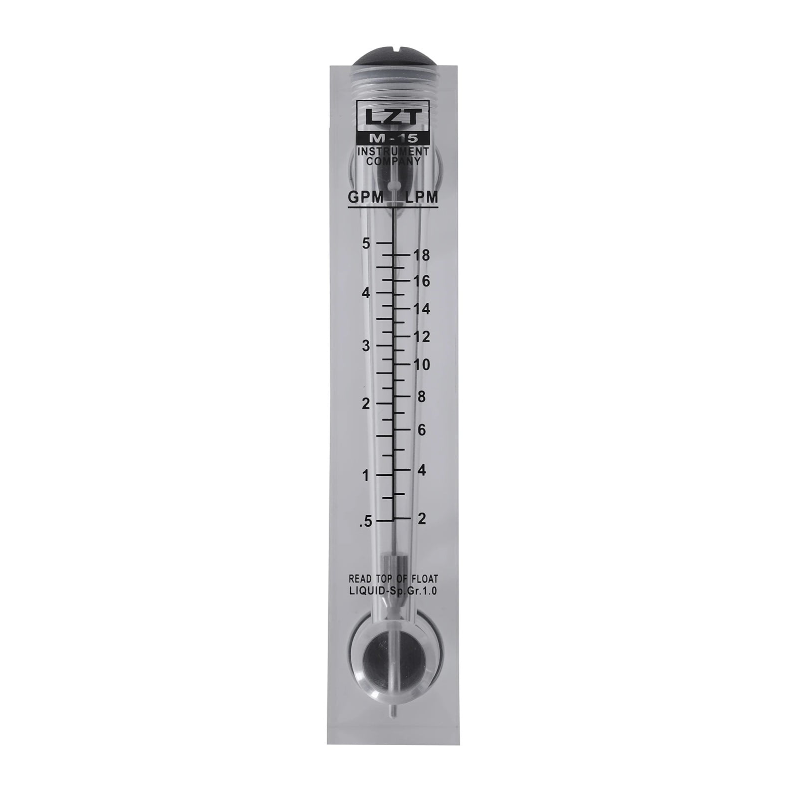 0.5-5 GPM 2-18 LPM Water Flow Panel Mount Type Flowmeter ,Corrosion ...