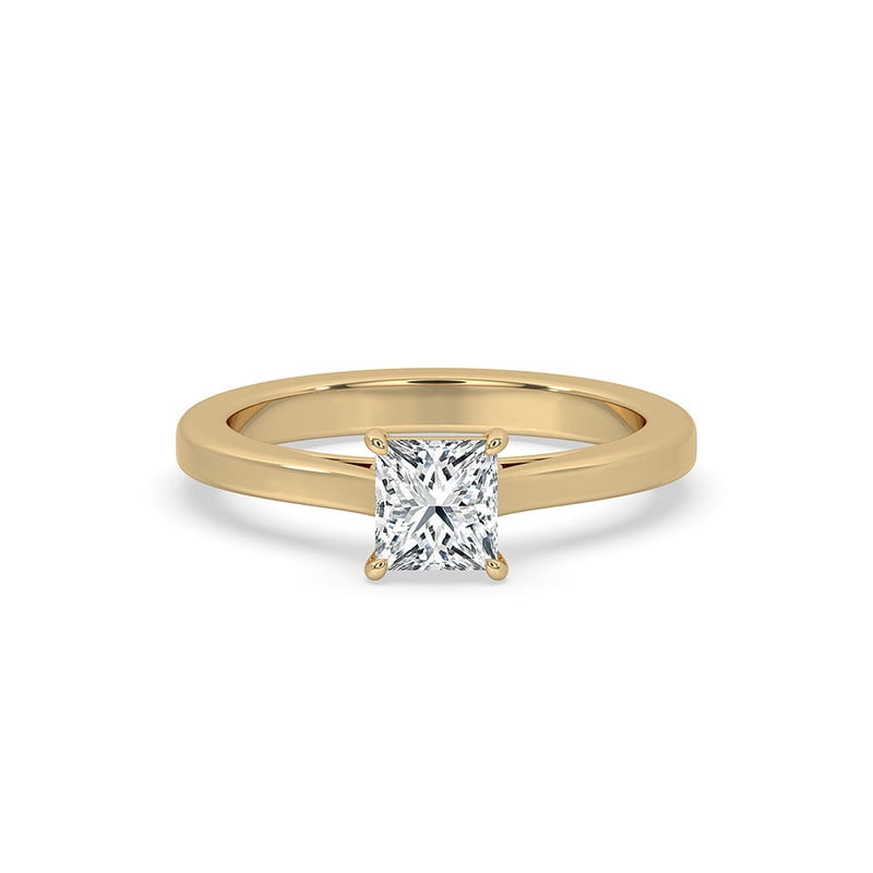 0.5 CT Infinity Bridge Princess Cut Solitaire Ring Engagement Ring In ...