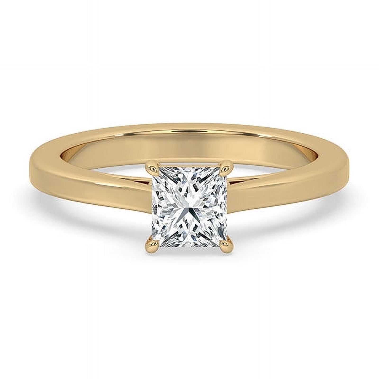 0.5 CT Infinity Bridge Princess Cut Solitaire Ring Engagement Ring In ...