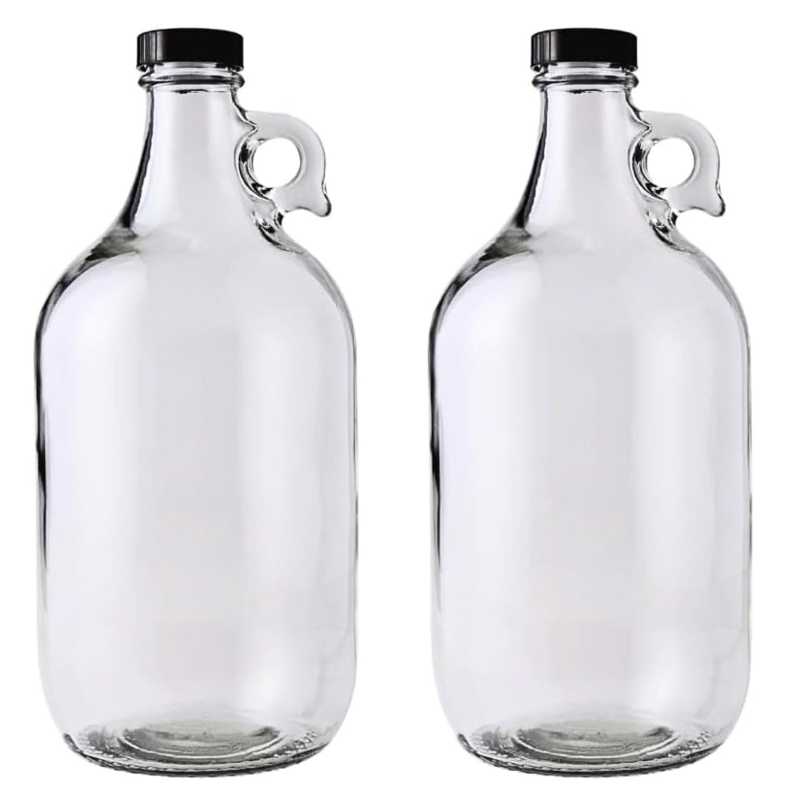 0.5 Gallon Clear Glass Jug, Pack of 2 | Food Grade, BPA Free for ...