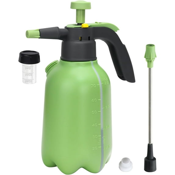 0.5 Gallon Hand Pump Sprayer for Garden Plant and Cleaning with 2 ...