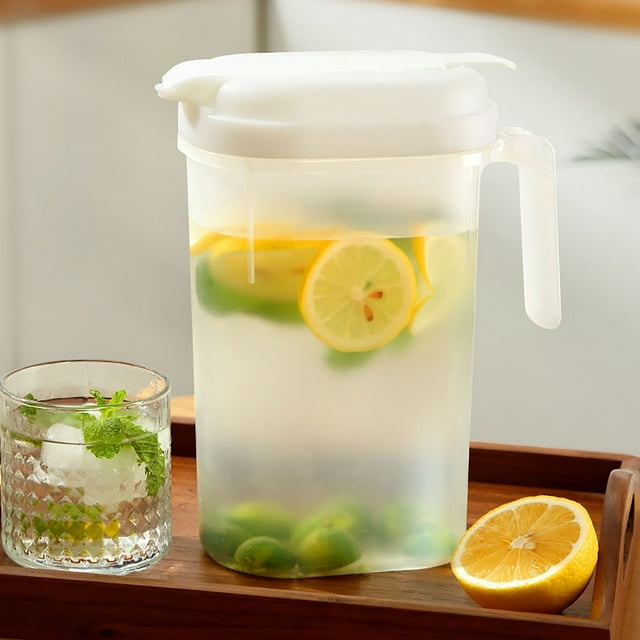 0.5 Gallon Water Pitcher, Clear Plastic Pitcher with Flip-Top Spout ...