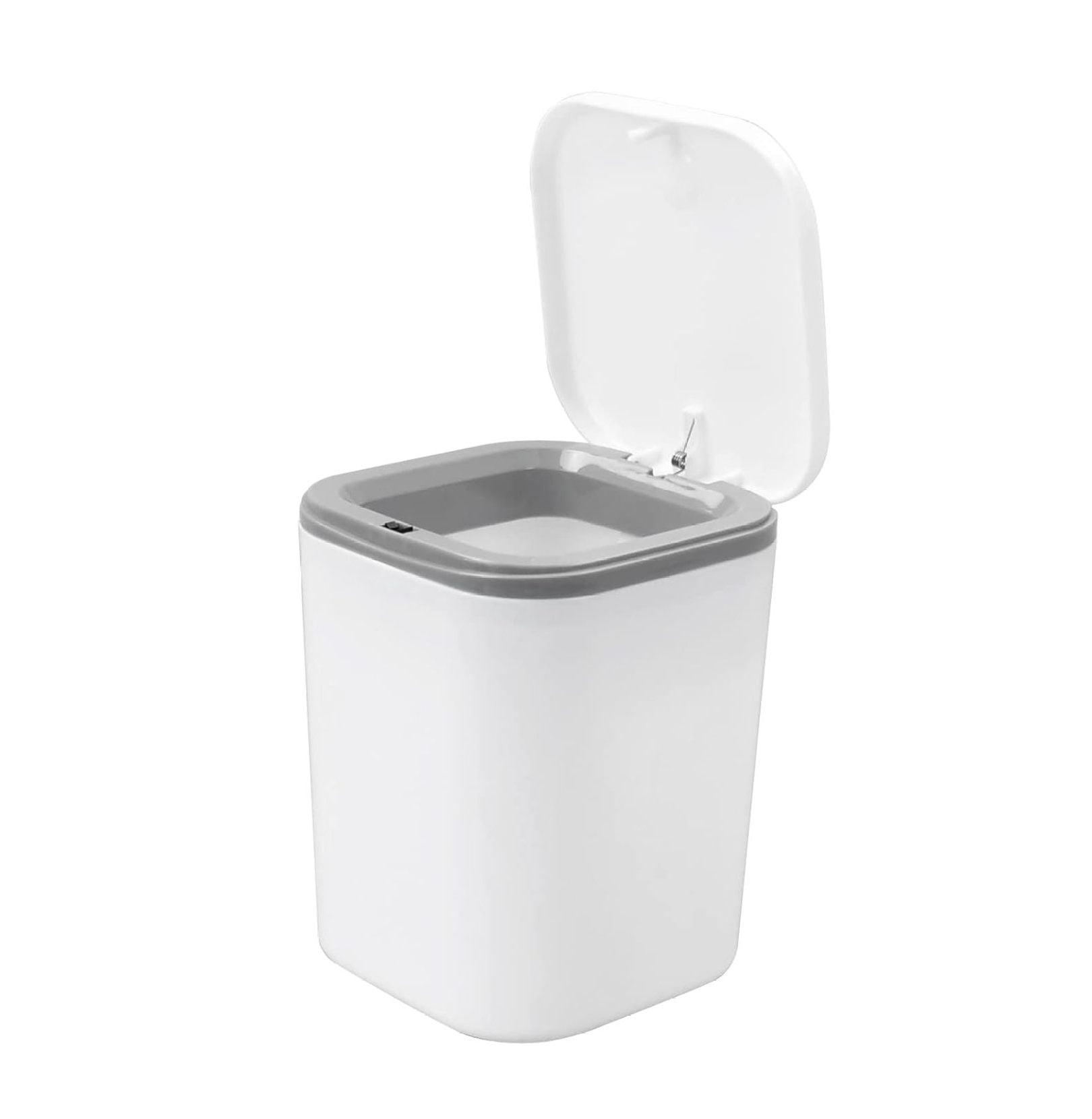 0.5 Gallon White Tiny Plastic Desktop Garbage Can, Mini Trash Can with ...