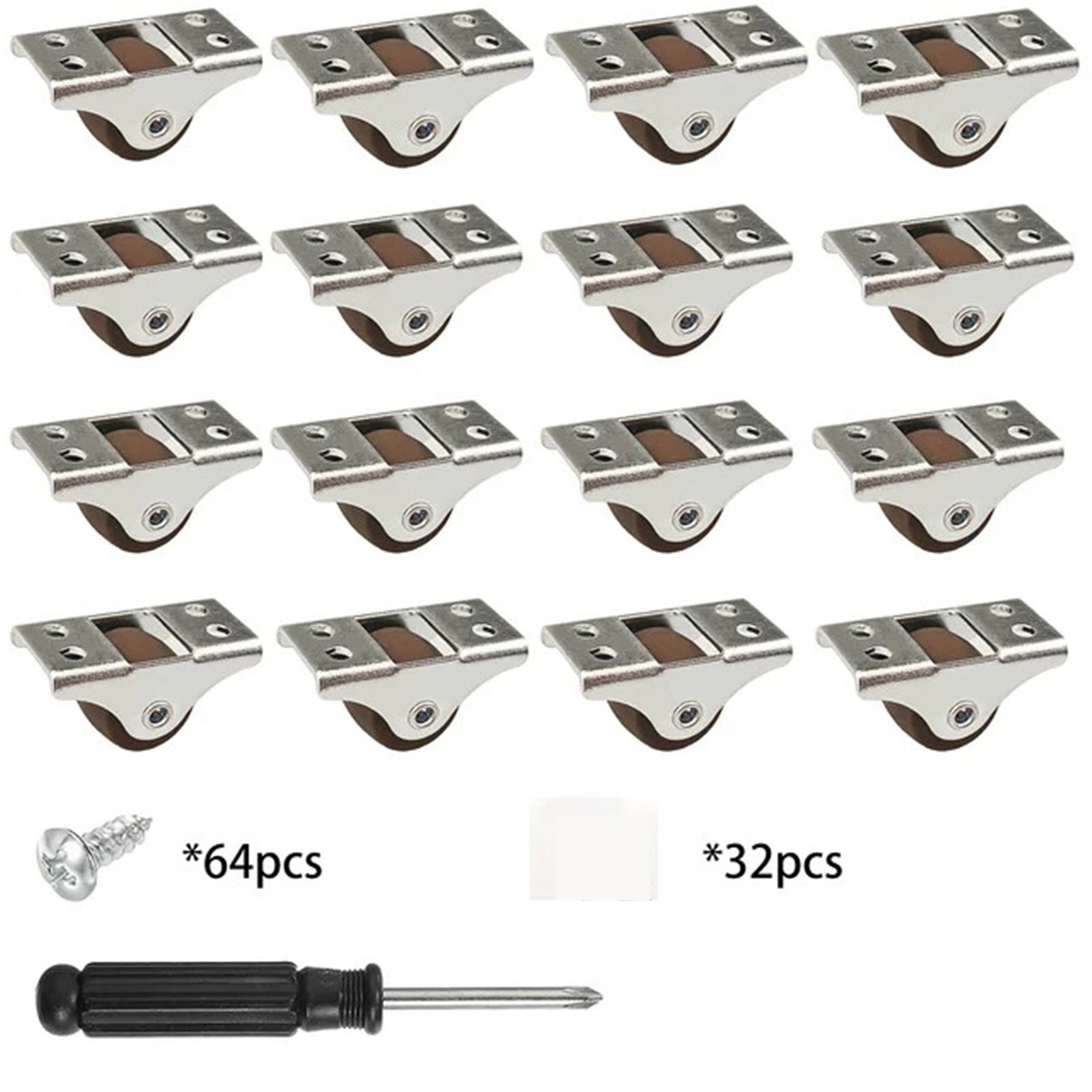 0.5 Inch Small Caster Wheels Low Profile Soft Rubber Wheel Rolling ...