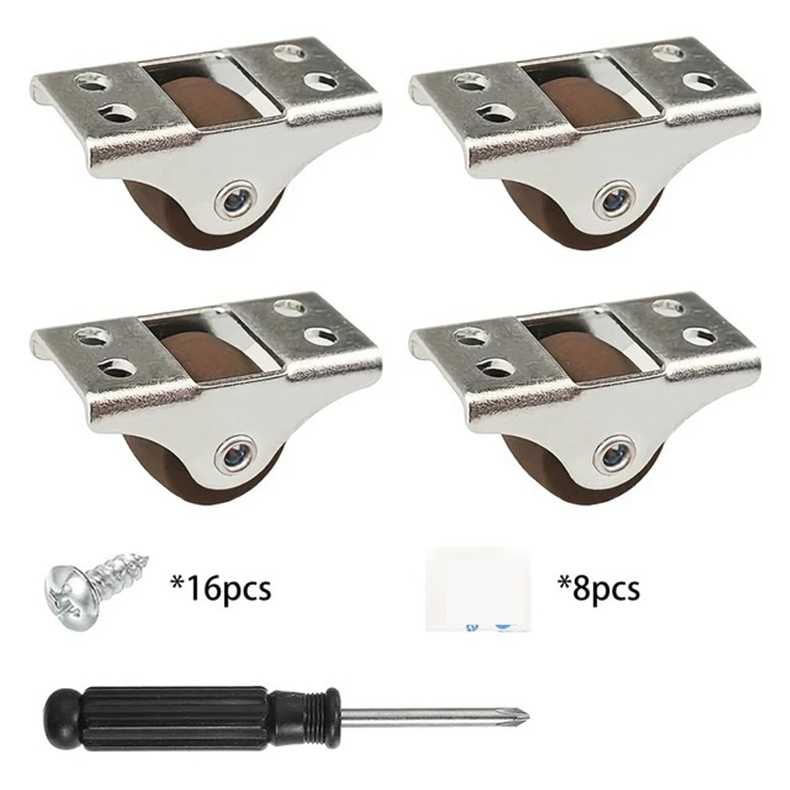 0.5 Inch Small Caster Wheels Low Profile Soft Rubber Wheel Rolling ...