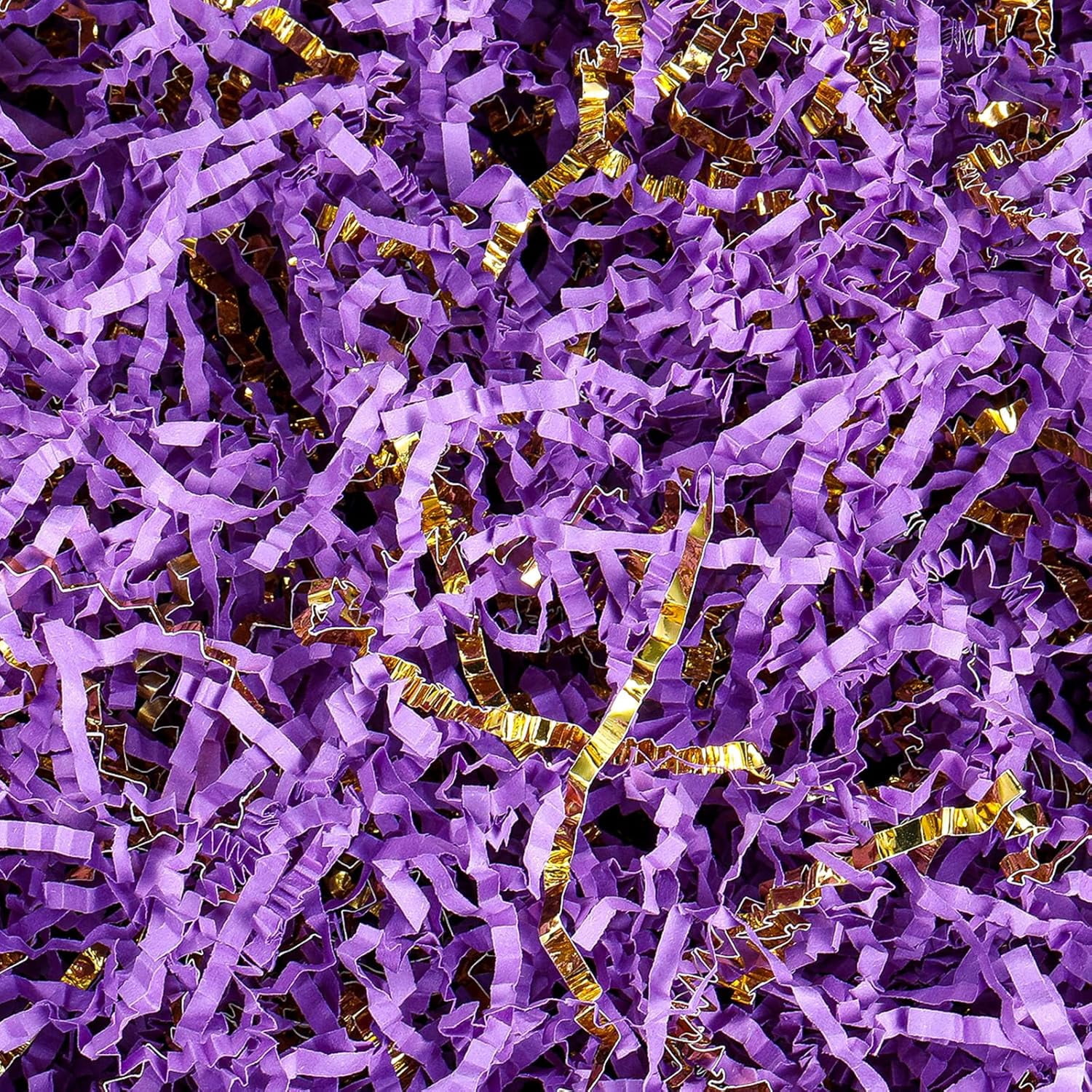 0.5 LB Purple Gold Crinkle Cut Paper Shred Filler Metallic Shredded ...