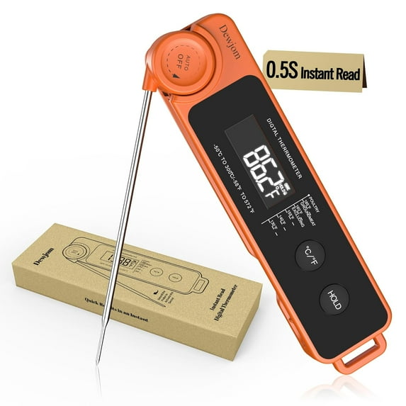 0.5 Sec Instant Read Meat Thermometer for Cooking, Ultra-Fast Digital ...