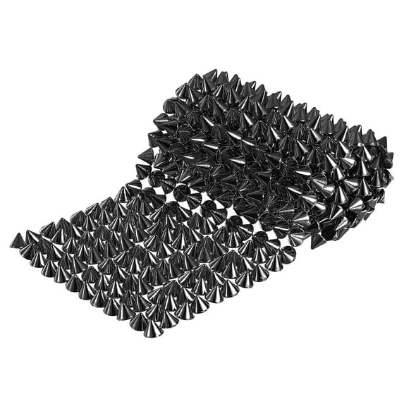 Uxcell Sew Stitch on Cone Spikes Studs Plastic Flat Back Spike Rivet ...