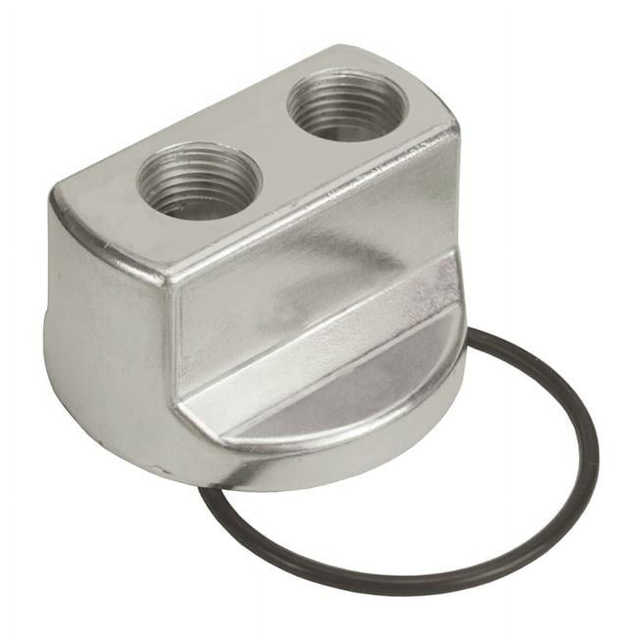 0.5 in. NPT Inlet & Outlet Oil Filter Adapter with 20 x 1.5 mm Center ...