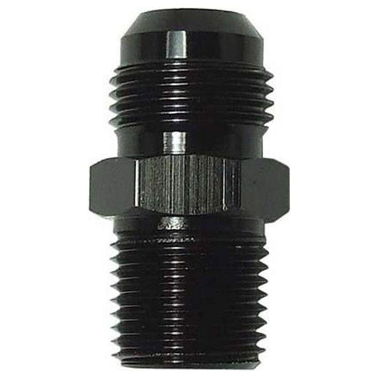 0.5 in. NPT to -12 AN Straight Adapter Fitting, Black - Walmart.com