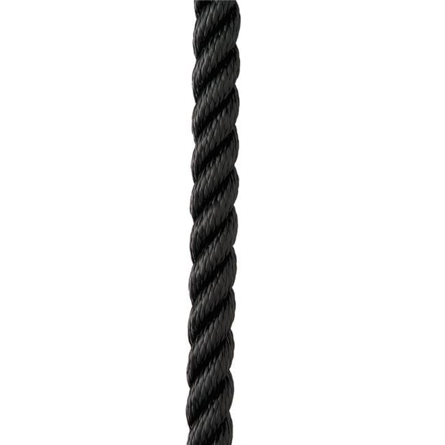 0.5 in. x 35 ft. Premium Nylon 3 Strand Dock Line - Black - Walmart.com
