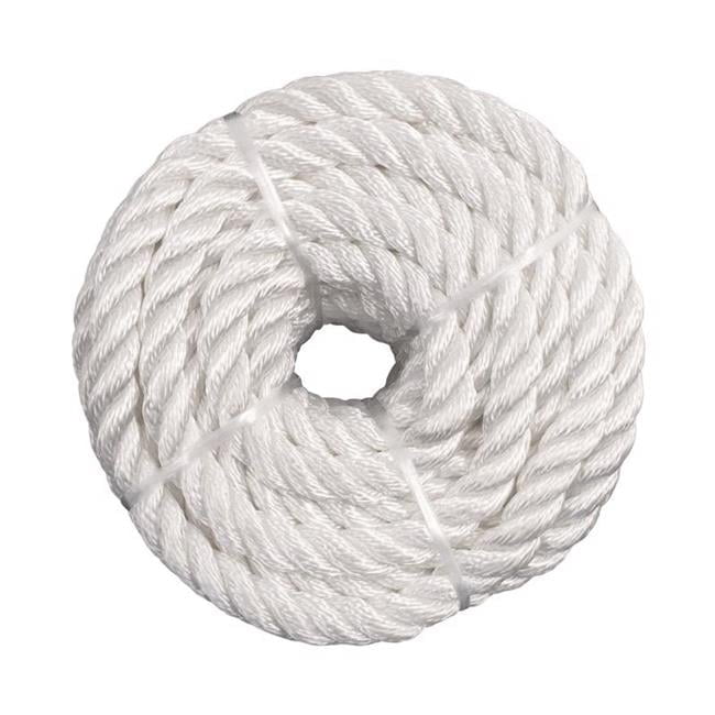 0.5 in. x 50 ft. White Twisted Nylon Rope - Walmart.com