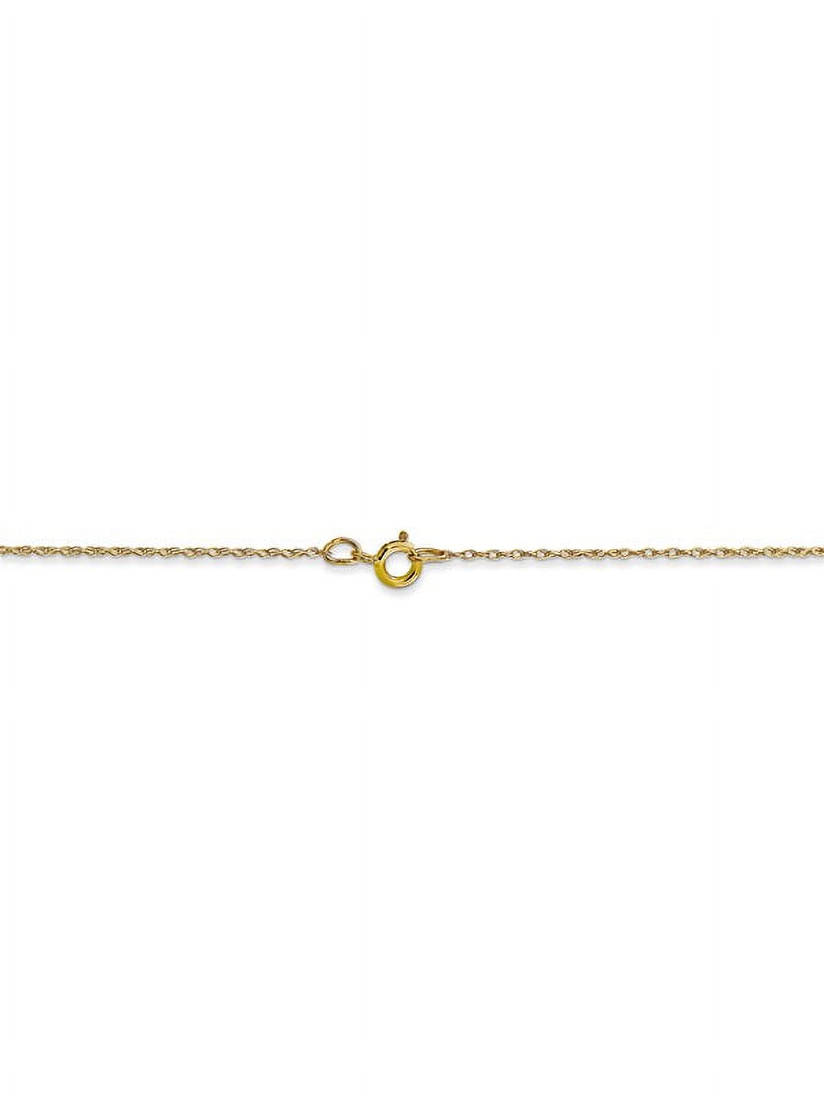 0.5 mm 10k Yellow Gold Thin Cable Rope Chain for Pendants - 16 Inch ...