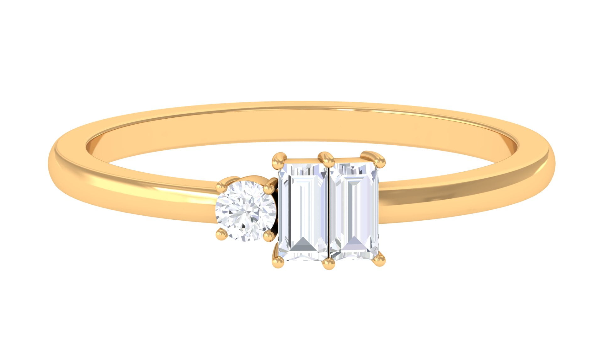 Rosec Jewels 0.50 CT Cubic Zirconia Promise Ring for Women, Baguette ...