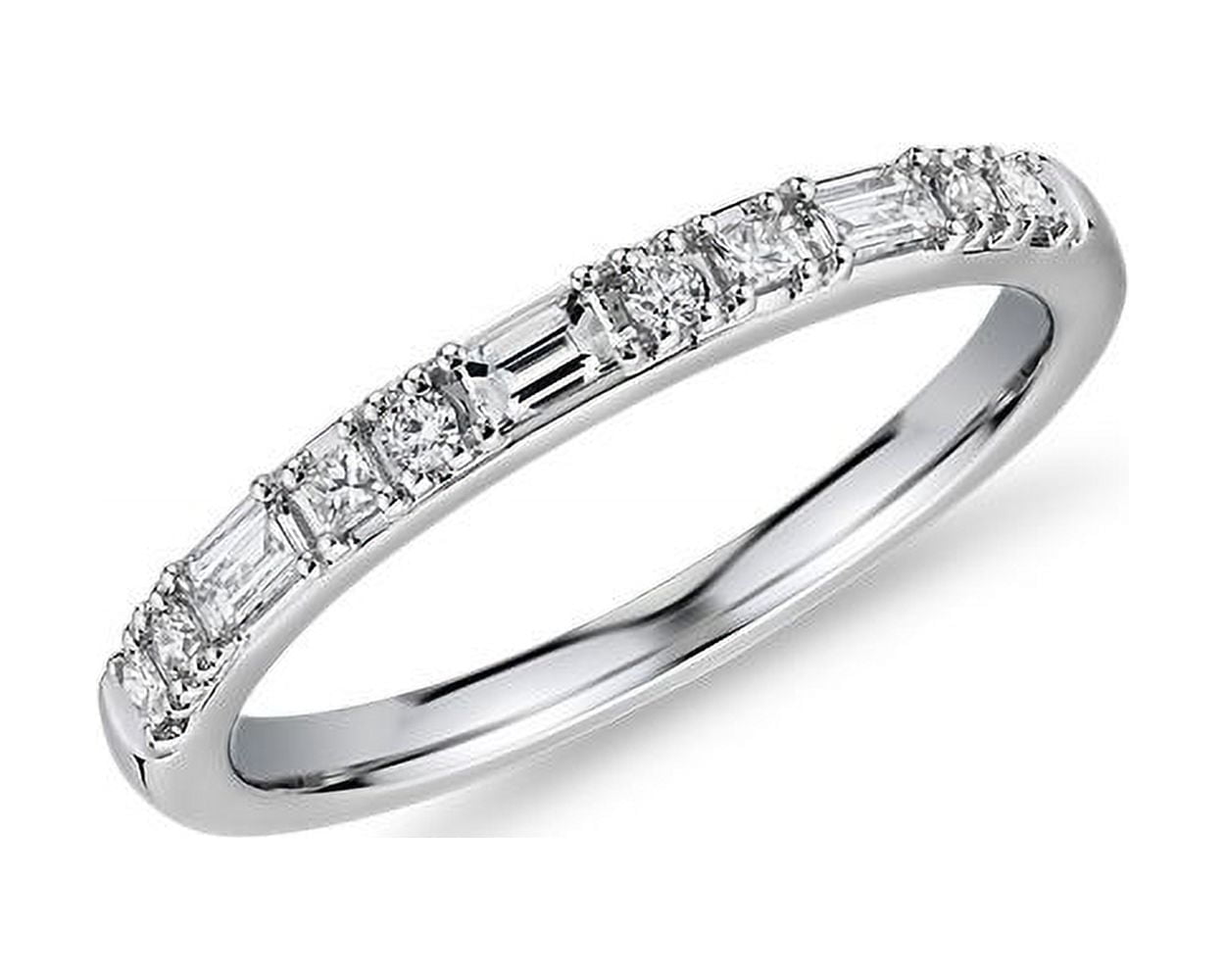 0.50 Carat Beautiful VS1 Baguette Cut Natural Diamond Eternity Band for ...