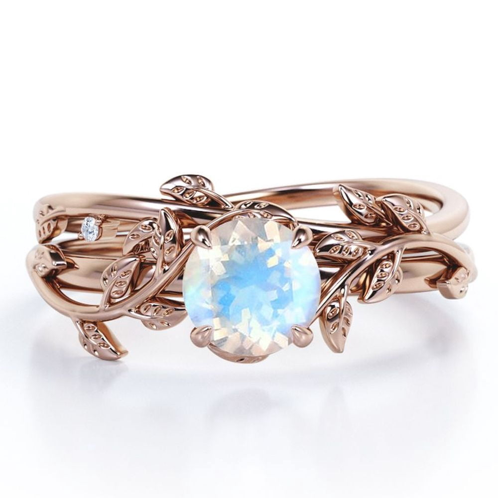 Blue Moonstone Engagement Ring