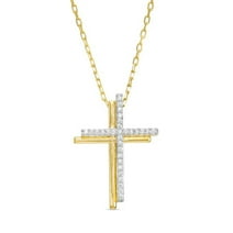 0.50 Ct VS1 Round Natural Diamond Cross Pendant Necklace for Women ...