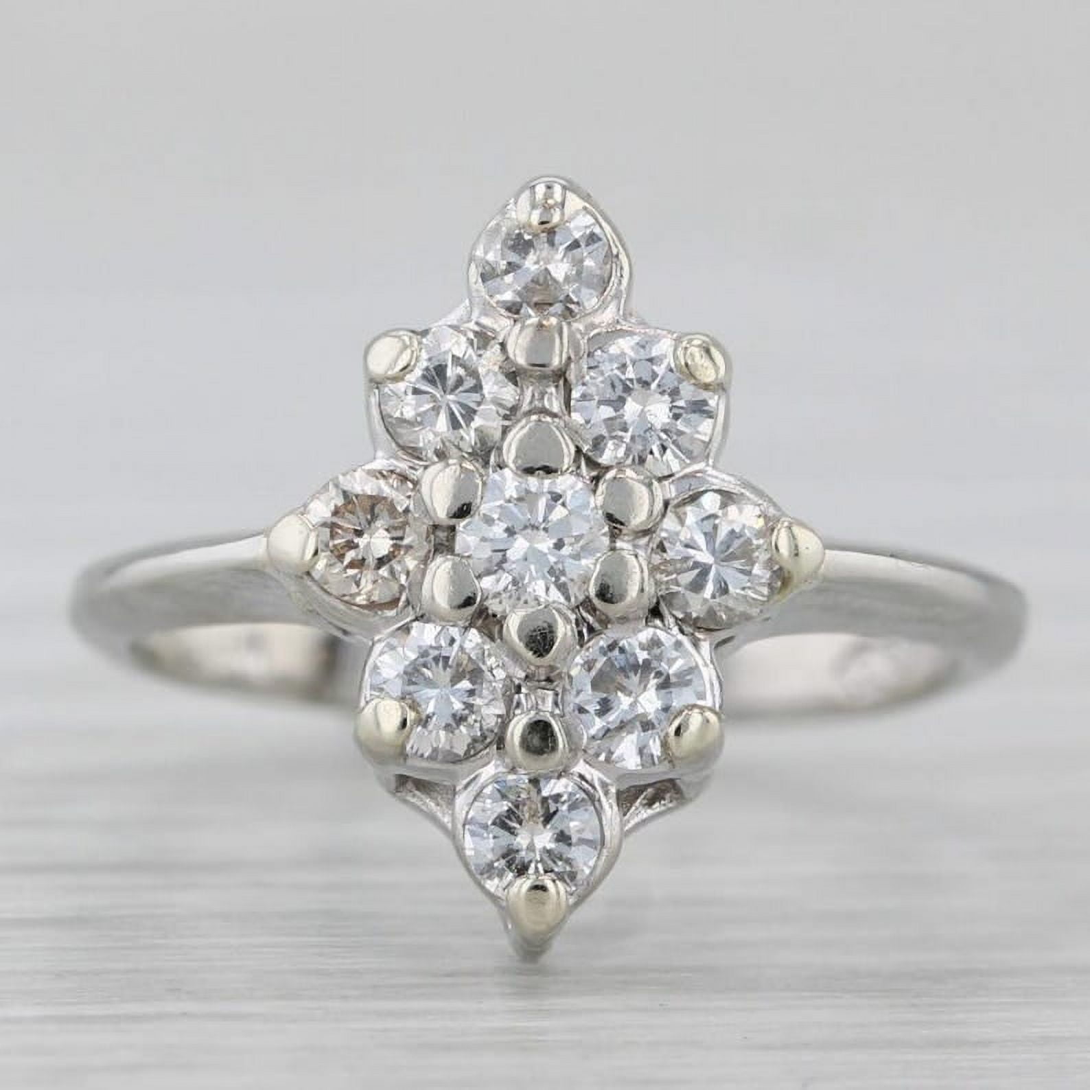 0.50 ct Lab Grown Diamonds Cluster Ring, Round Cut Ring, Cute Rings ...
