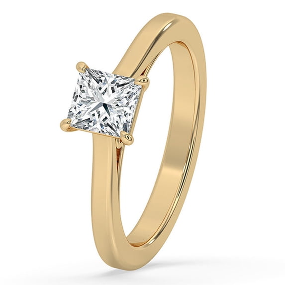 0.50 to 3 Carat Princess Cut E VS1 Lab Grown Diamond Infinity Bridge ...