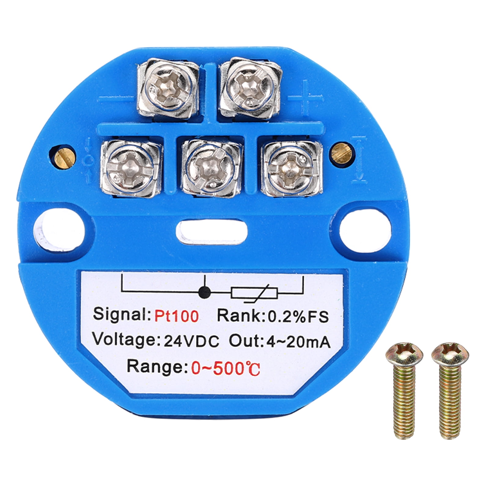 0-500C RTD PT100 Temperature Sensor Transmitter Module 4-20MA DC24V ...