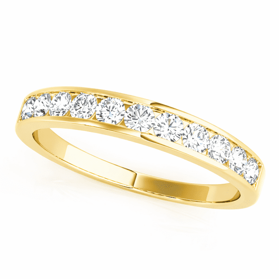 0.50CT 14K Yellow Gold Diamond Channel Wedding Band Women Jewelry ...