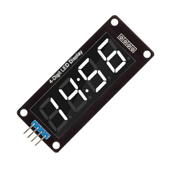 0.56" 4-Digit Seven-Segment LED Screen with SPI Interfaces, Anti ...