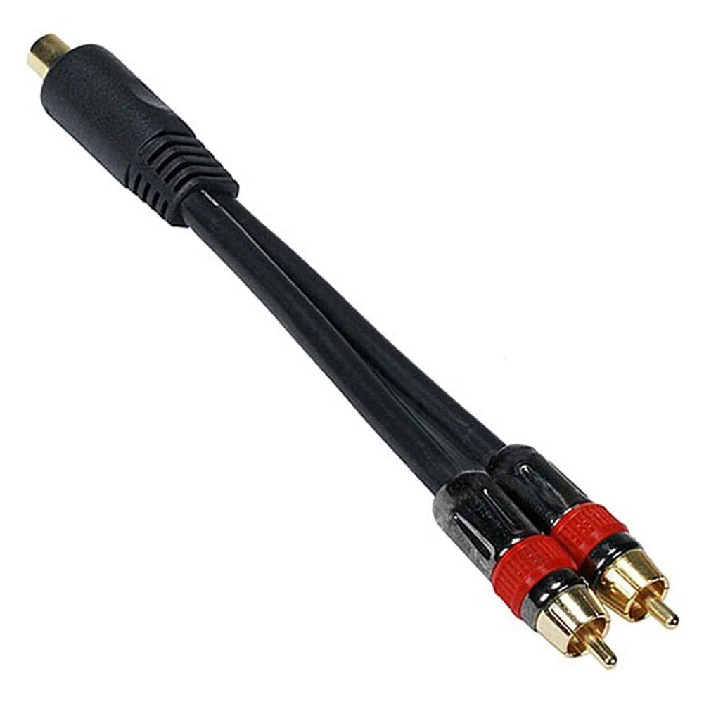 0.5FT RCA Female to Dual Male Y Splitter Cable Adapter SPDIF Digital Audio Gold - Walmart.com