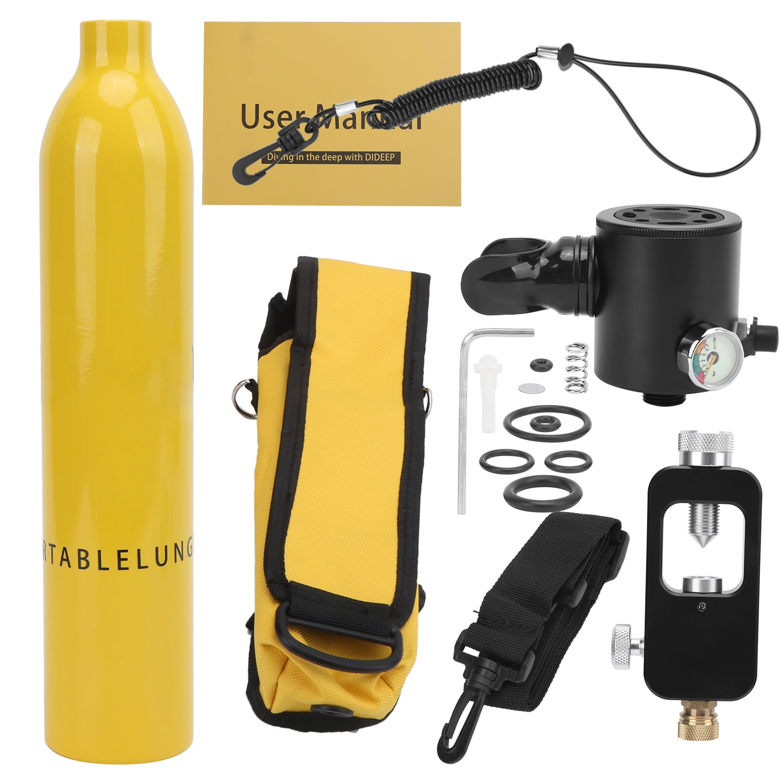 0.5L Scuba Oxygen Tank Underwater Breather for Diving Scuba Diving Set ...