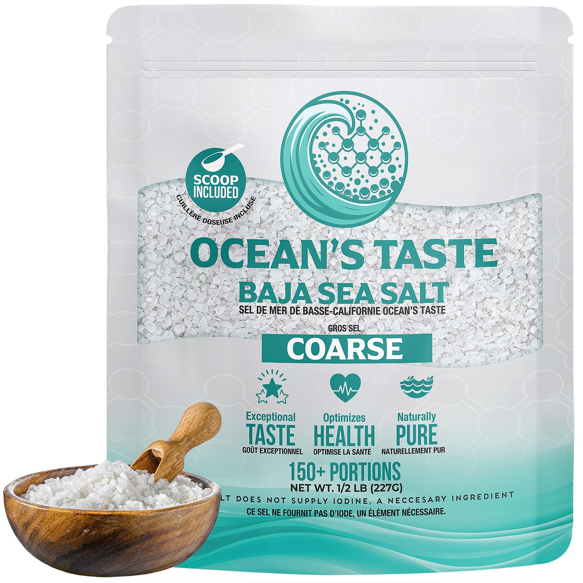 0.5LB Ocean's Taste Baja ESF27 Gold Sea Salt, Grain, 4X More Minerals ...