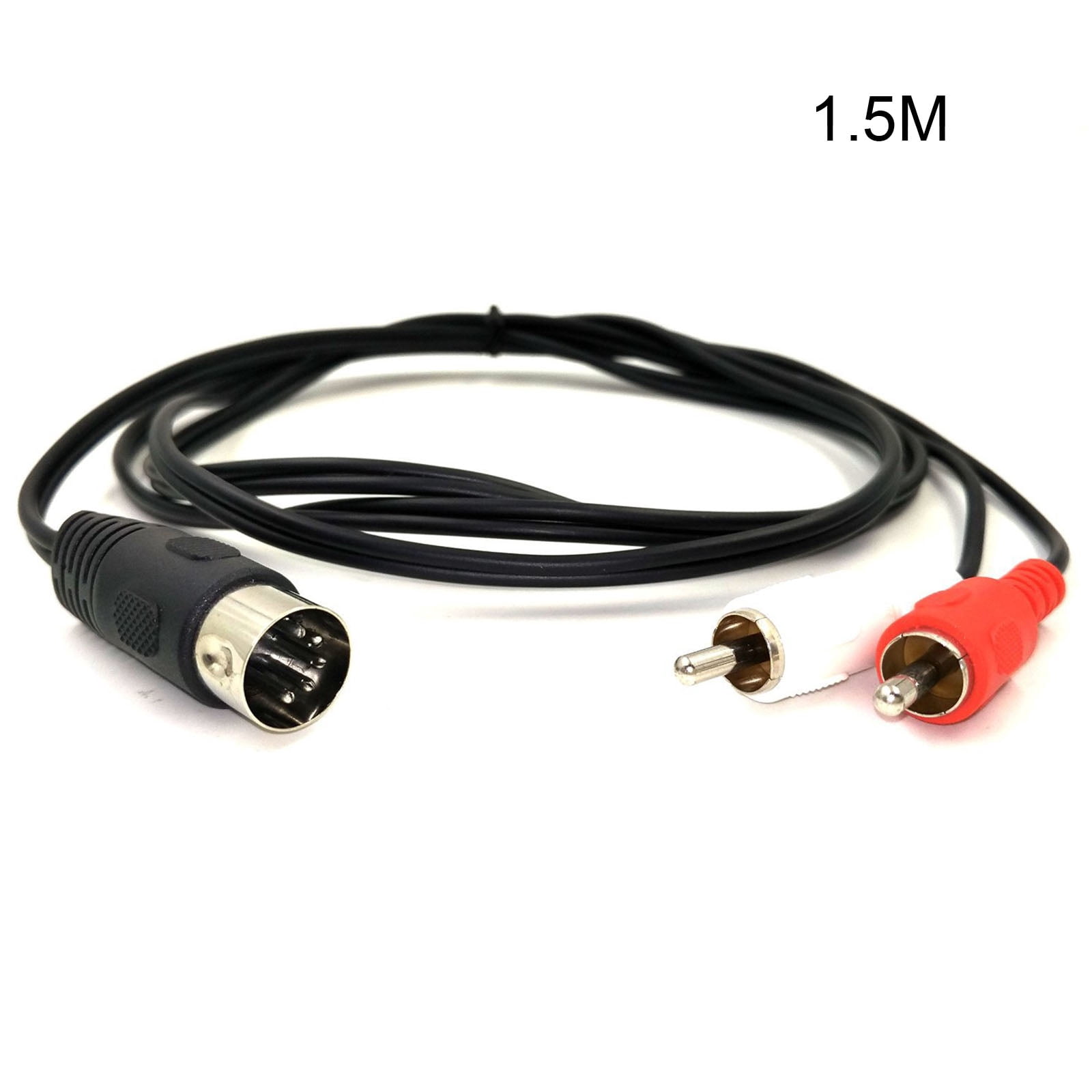 0.5M/1.5m 5 PIN DIN Male to 2RCA Male Video TV Lead Converter Cable ...