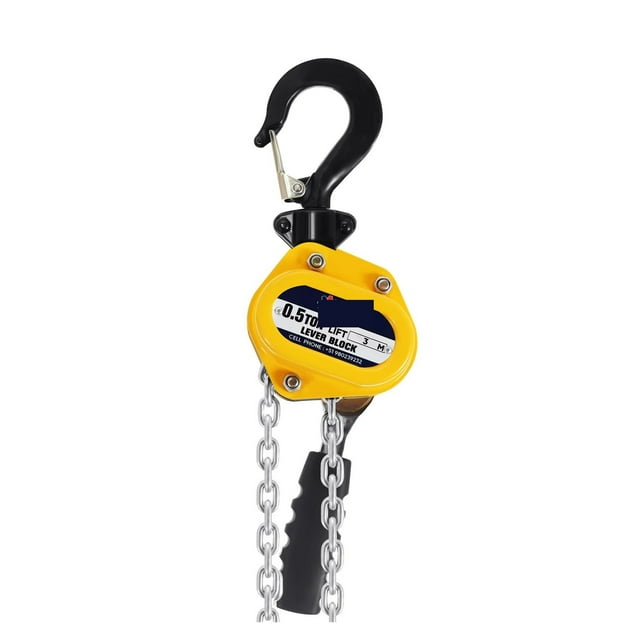 0.5T 0.25T Chain Hoist Anti-Rust Manual Chain Block 10ft 3m With Two ...