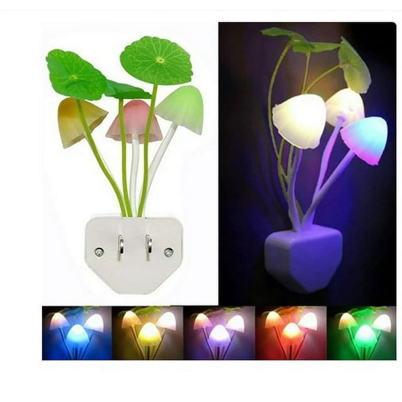 0.5W Plug-in LED Night Lights Lamp, Dusk to Dawn Sensor Night Lights ...